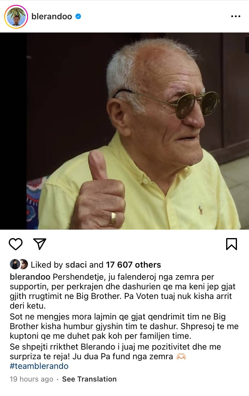 Blerando merr lajmin e trishtë sapo përfundoi BB VK! - KRYEFJALA