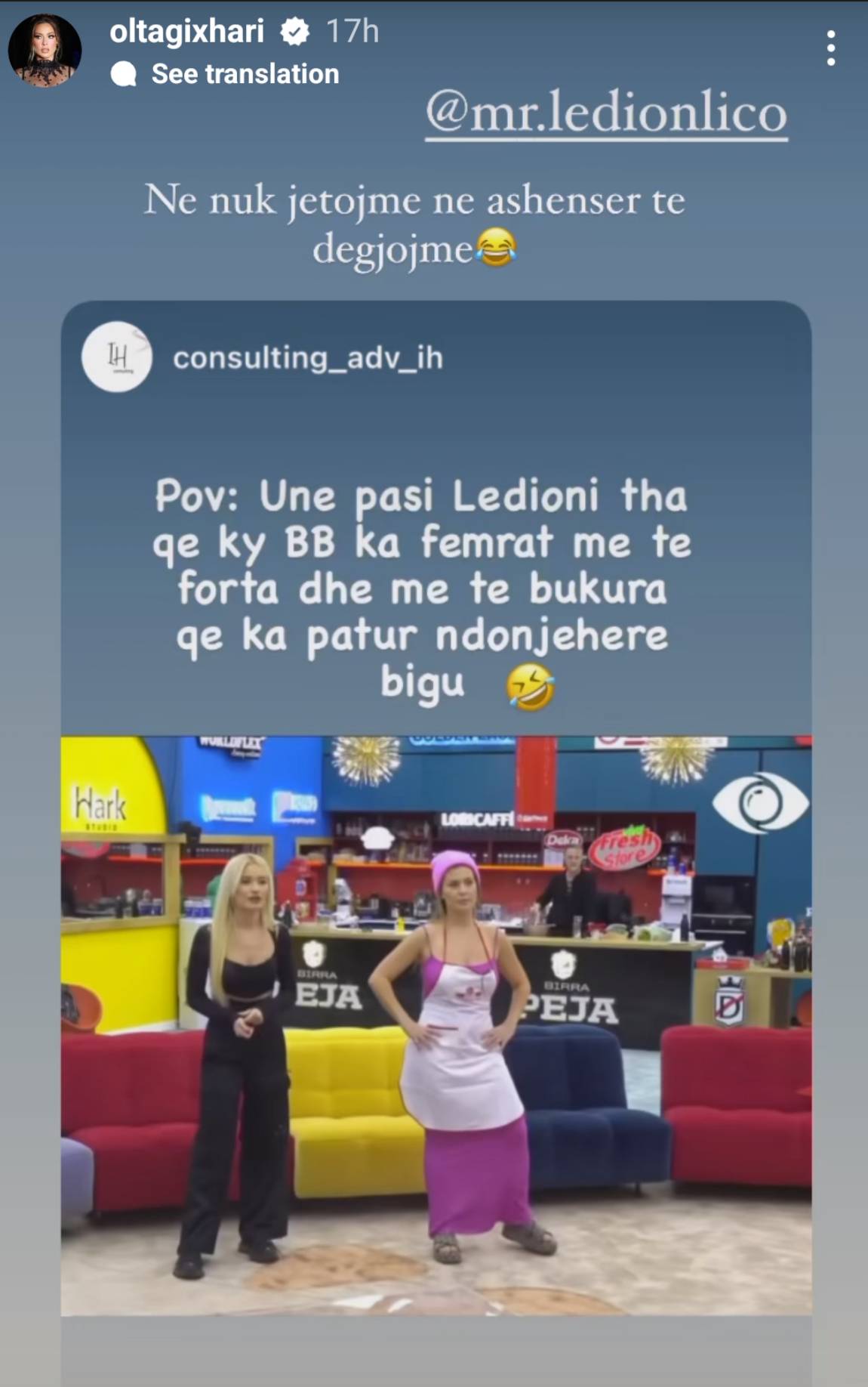Olta i përgjigjet Ledionit kur tha se:"Femrat e këtij BBVA janë më të ...